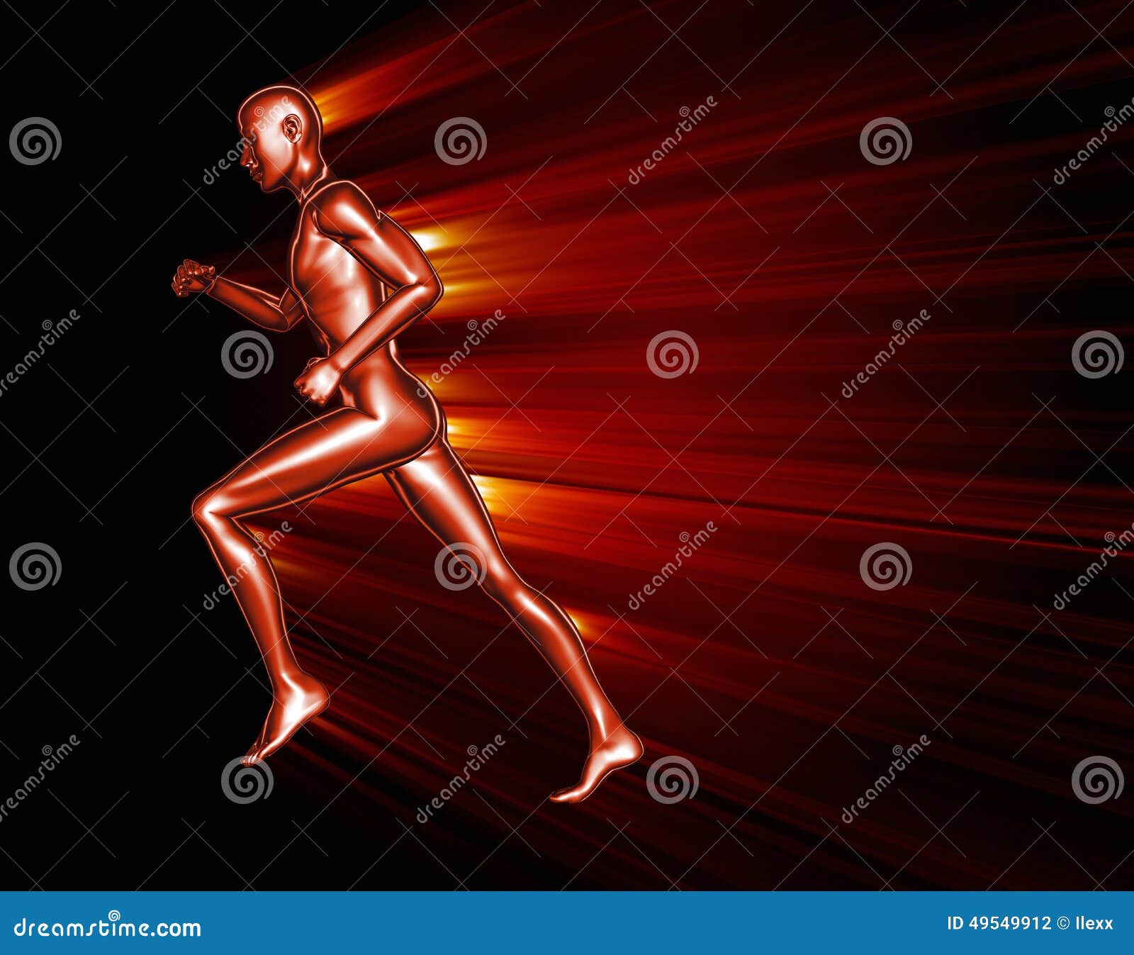 Running 3D man stock illustration. Illustration of generated - 49549912