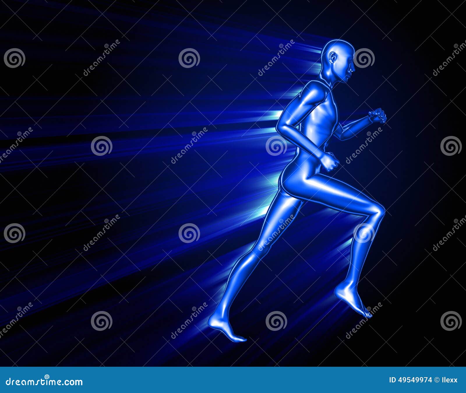 Running 3D man stock illustration. Illustration of build - 49549974