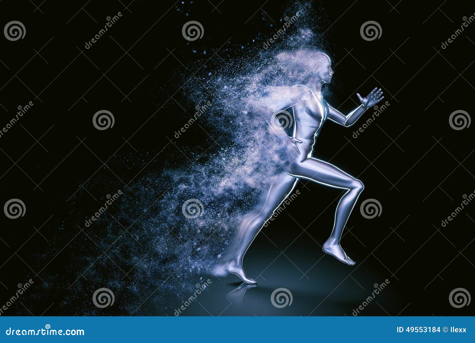 Running 3D man stock illustration. Illustration of human - 49553184