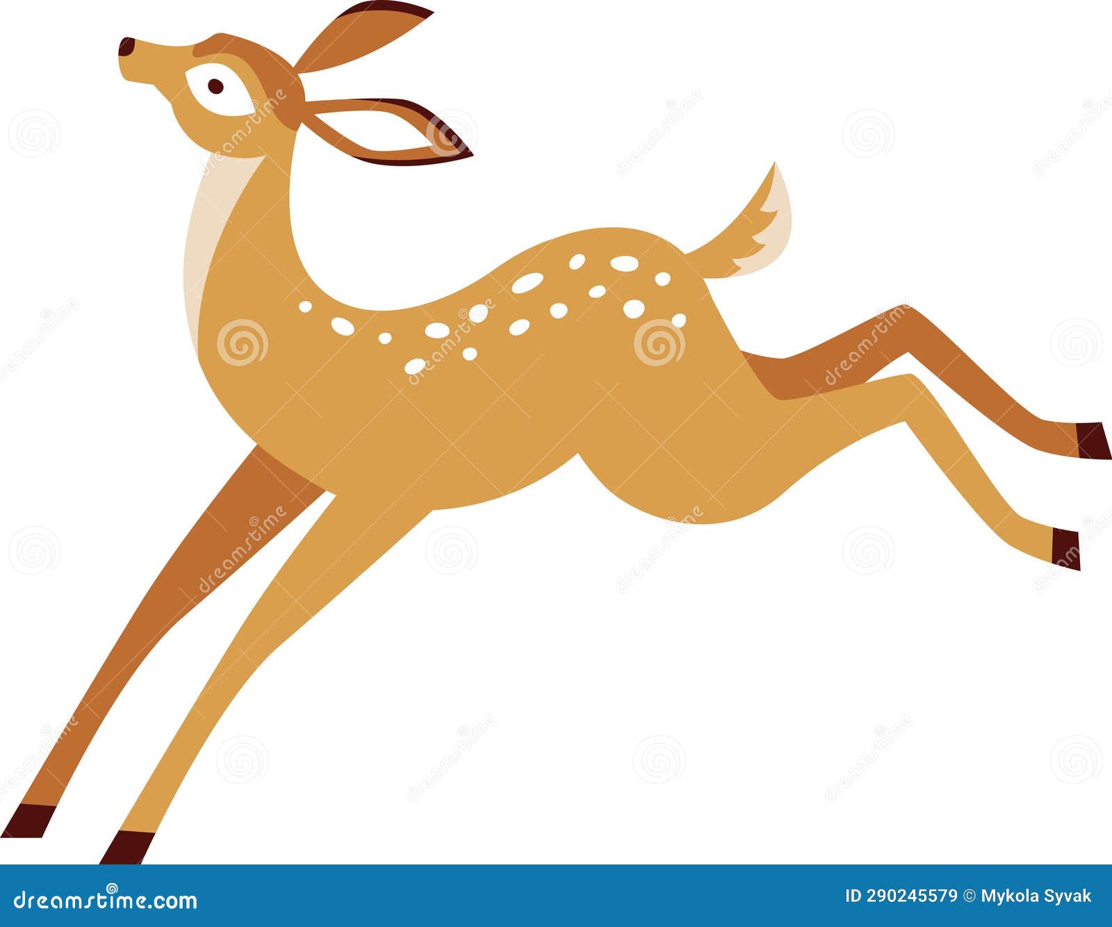 Running Deer Animal stock illustration. Illustration of background ...