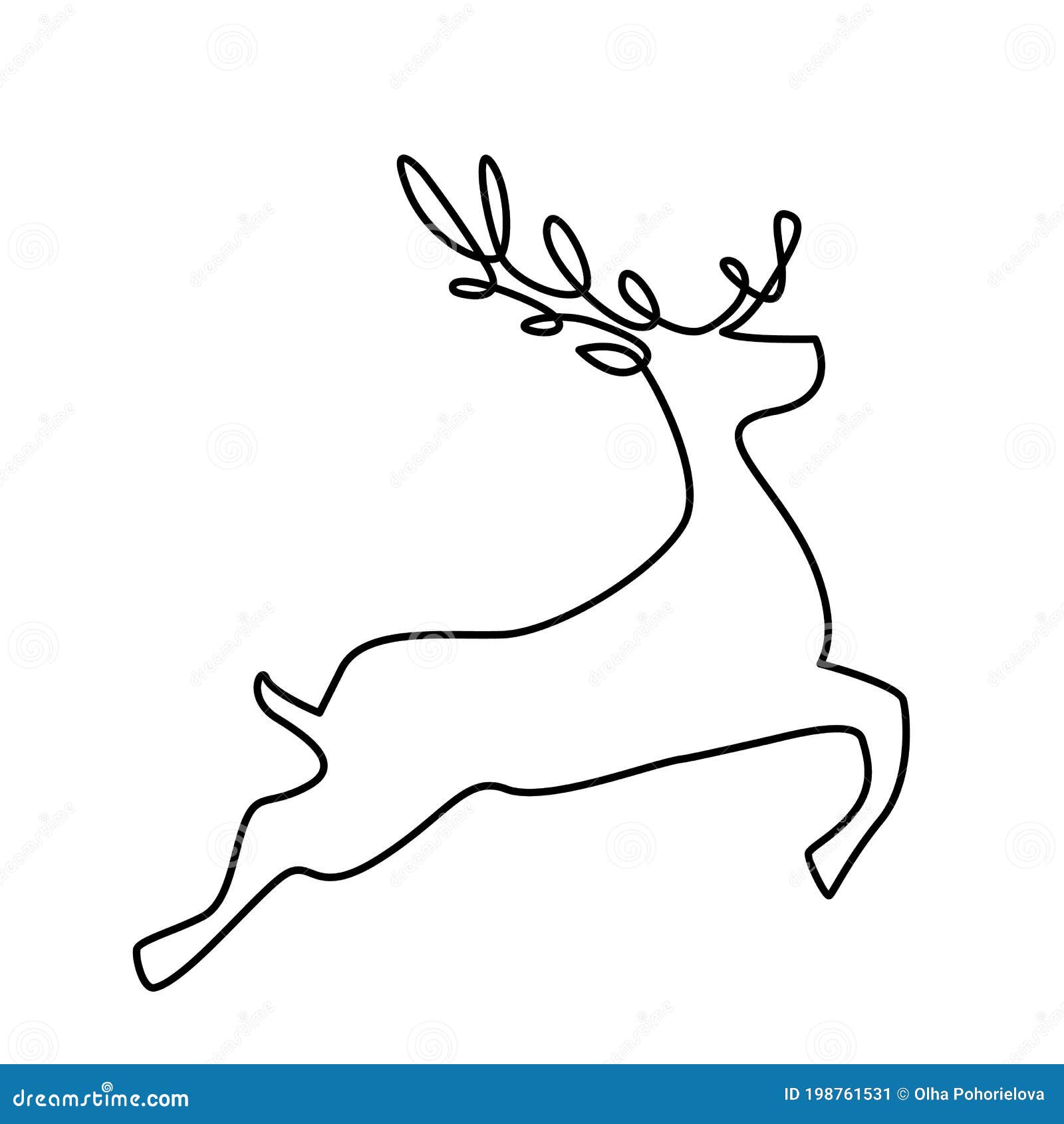Deer Drawn Vector Illustration | CartoonDealer.com #84910416