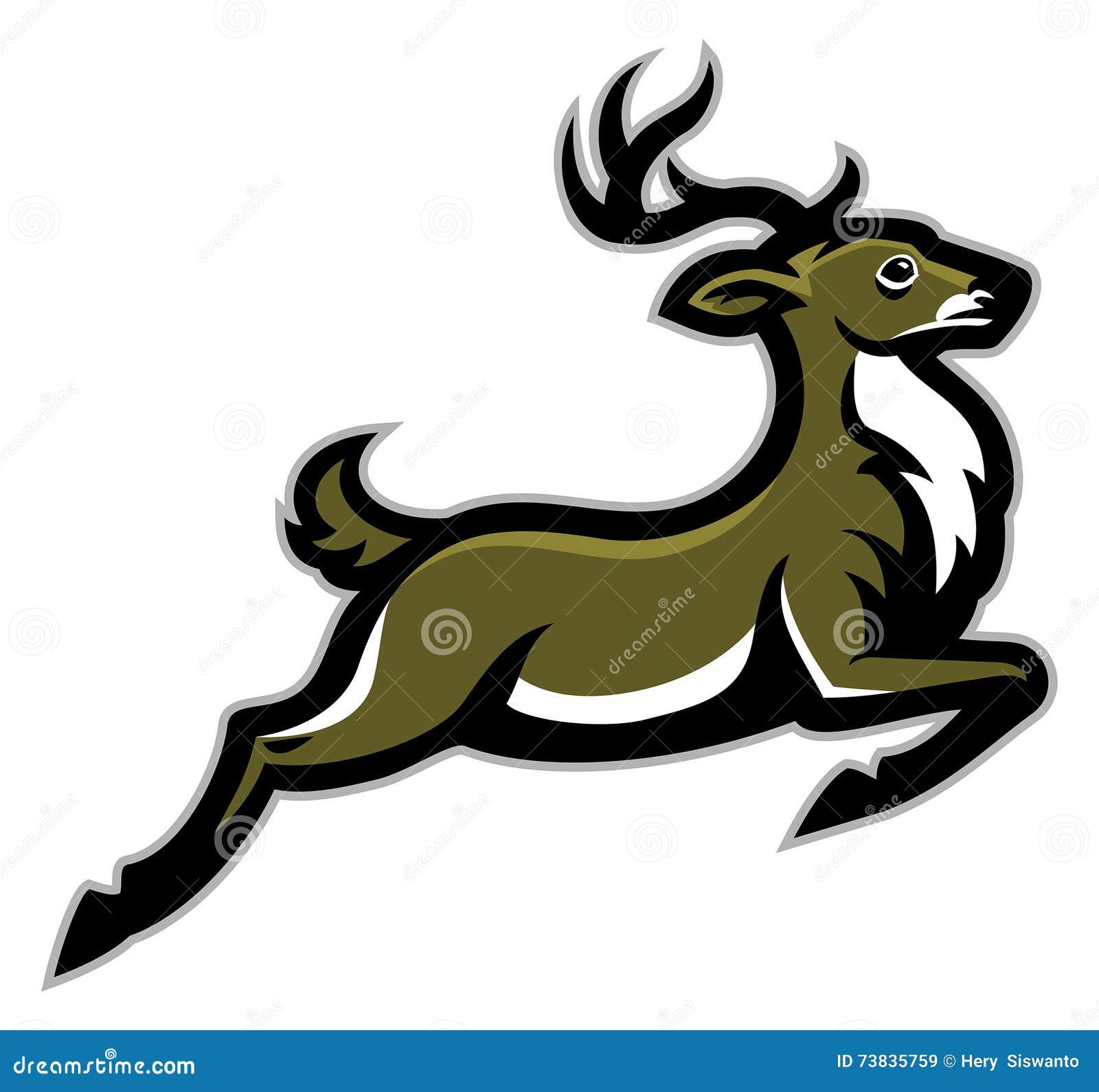Deer Running Vector