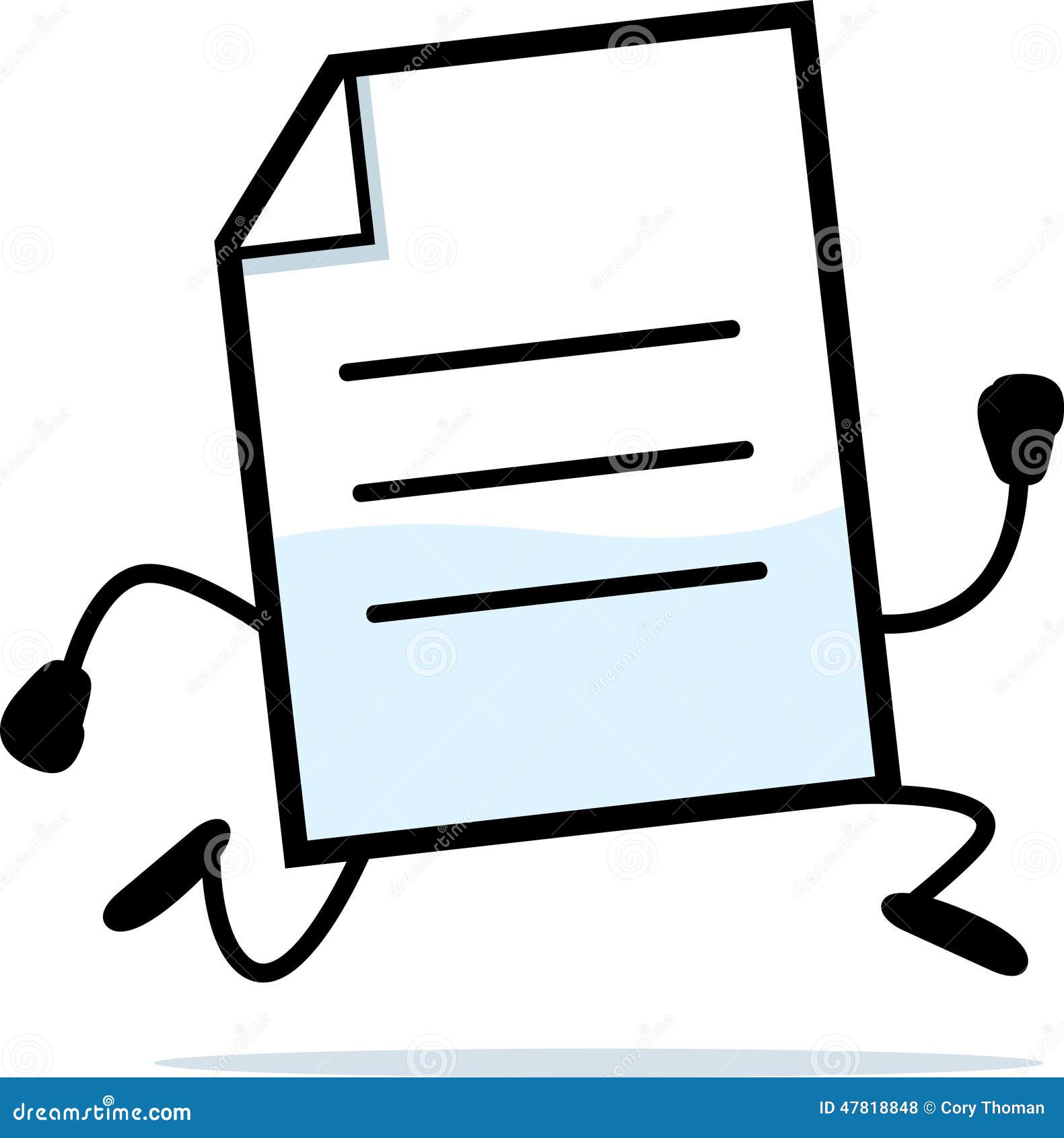 Running Document stock illustration. Illustration of clipart - 47818848