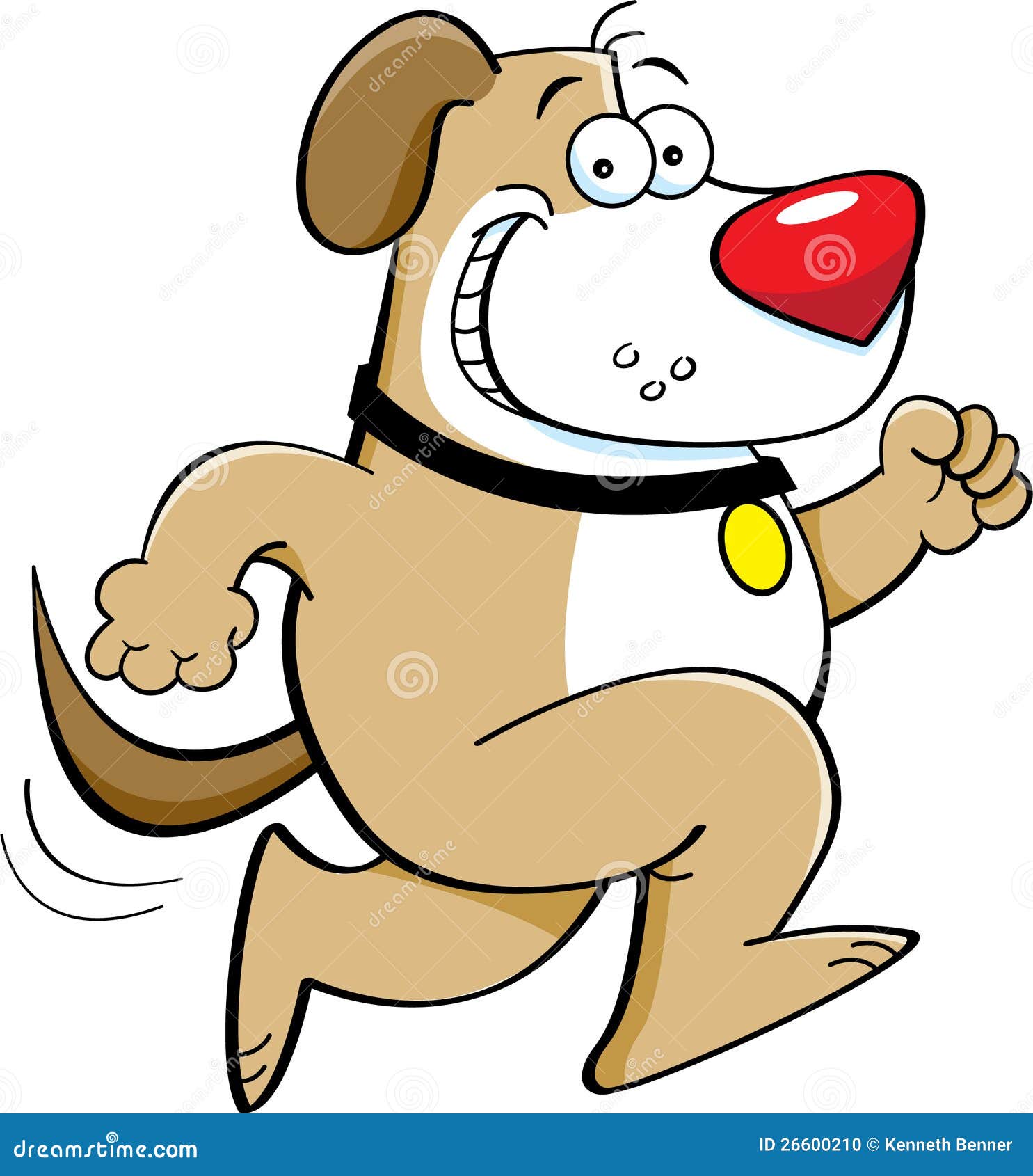 Running Dog stock vector. Illustration of cute, running - 26600210