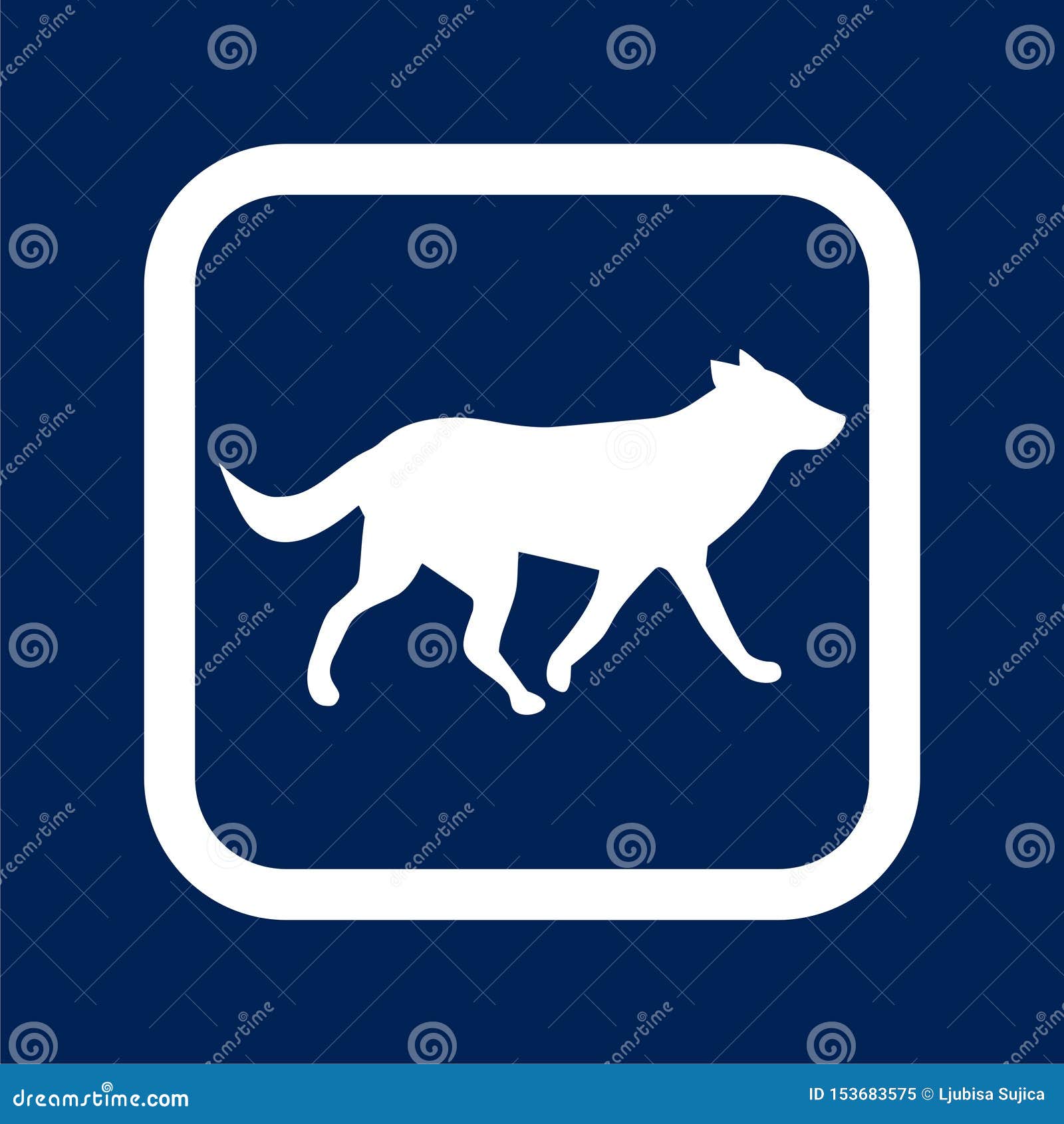 Running Dog Icon - Illustration Stock Vector - Illustration of coyote ...