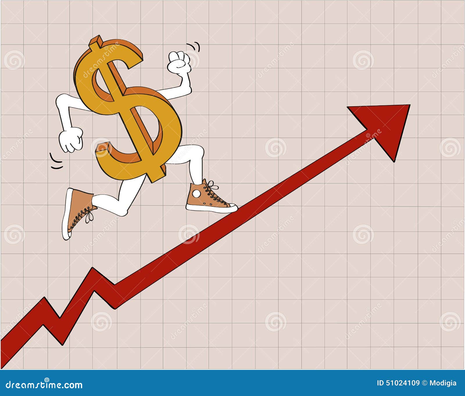 Running dollar stock vector. Illustration of finance - 51024109