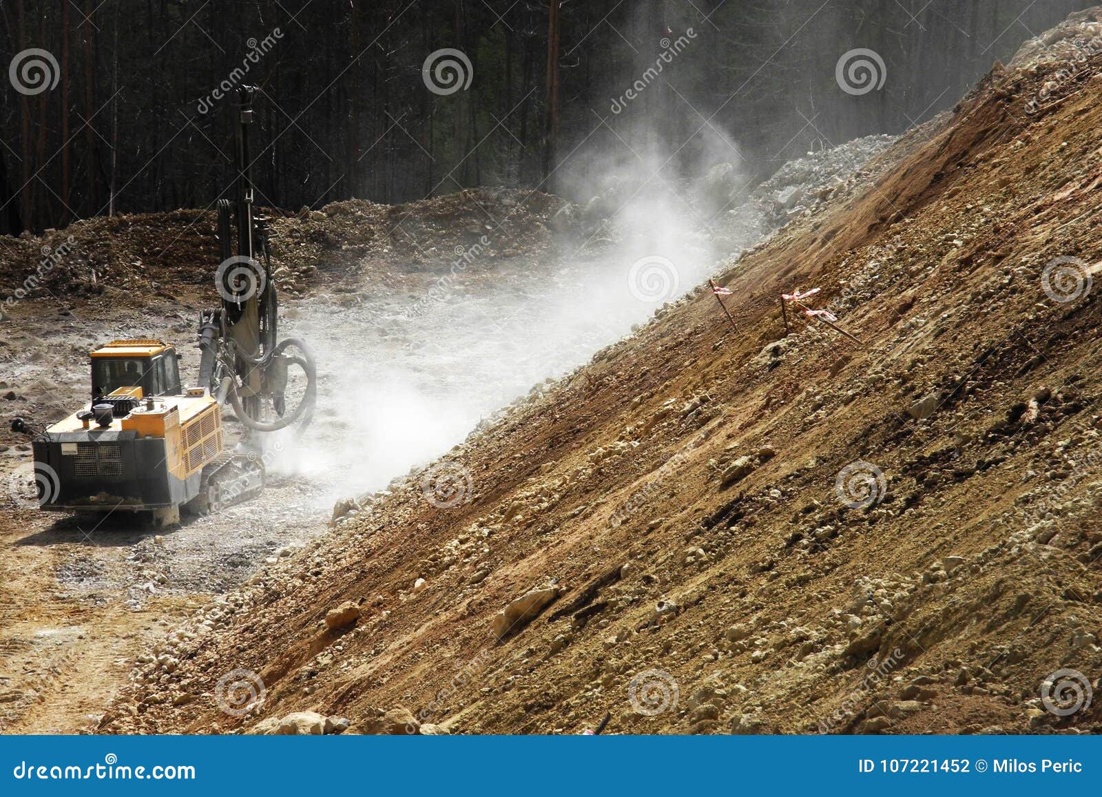 Running drilling machine stock photo. Image of freeway - 107221452
