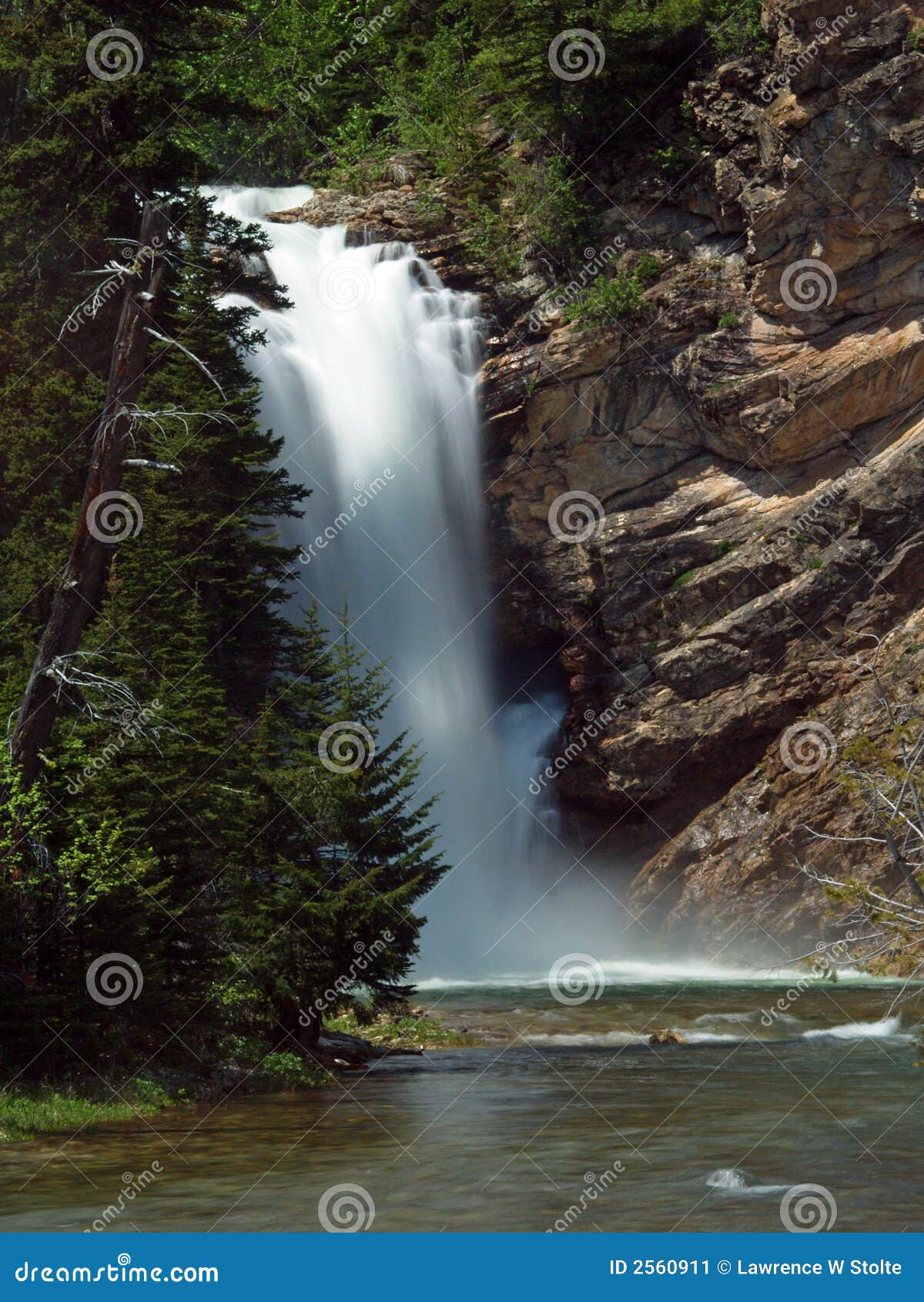 Running Eagle Falls #1 stock image. Image of forest, spring - 2560911