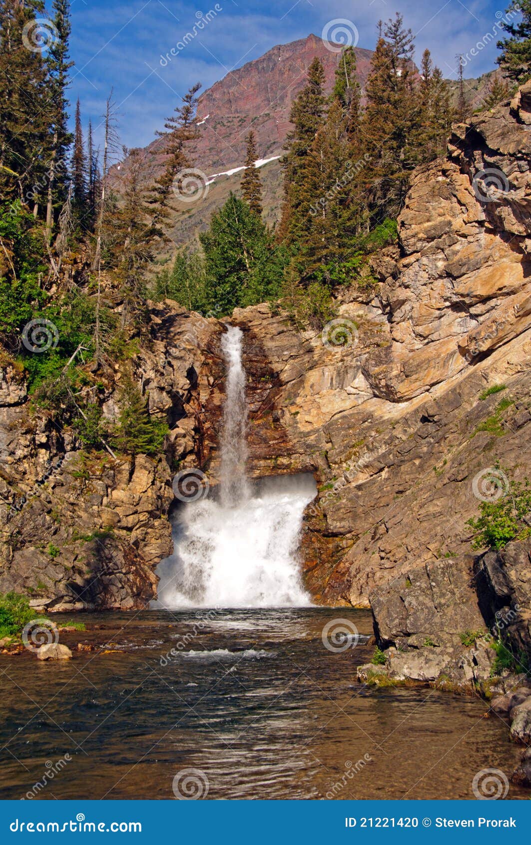Running Eagle Falls in Montana Stock Photo - Image of falls, dramatic ...
