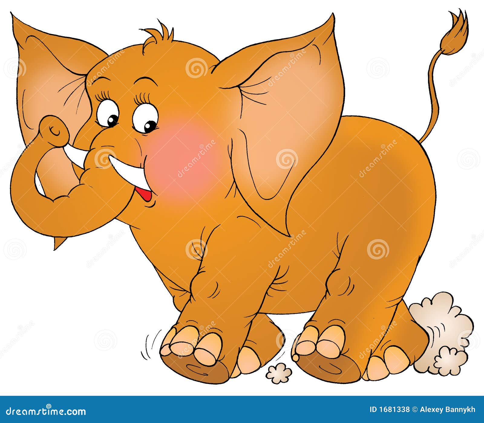 Running elephant stock illustration. Illustration of artistic - 1681338