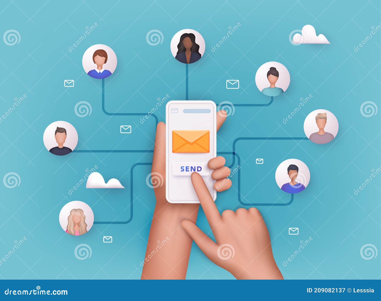 Email Campaign Linear Icons Set. Outreach, Engagement, Conversions ...