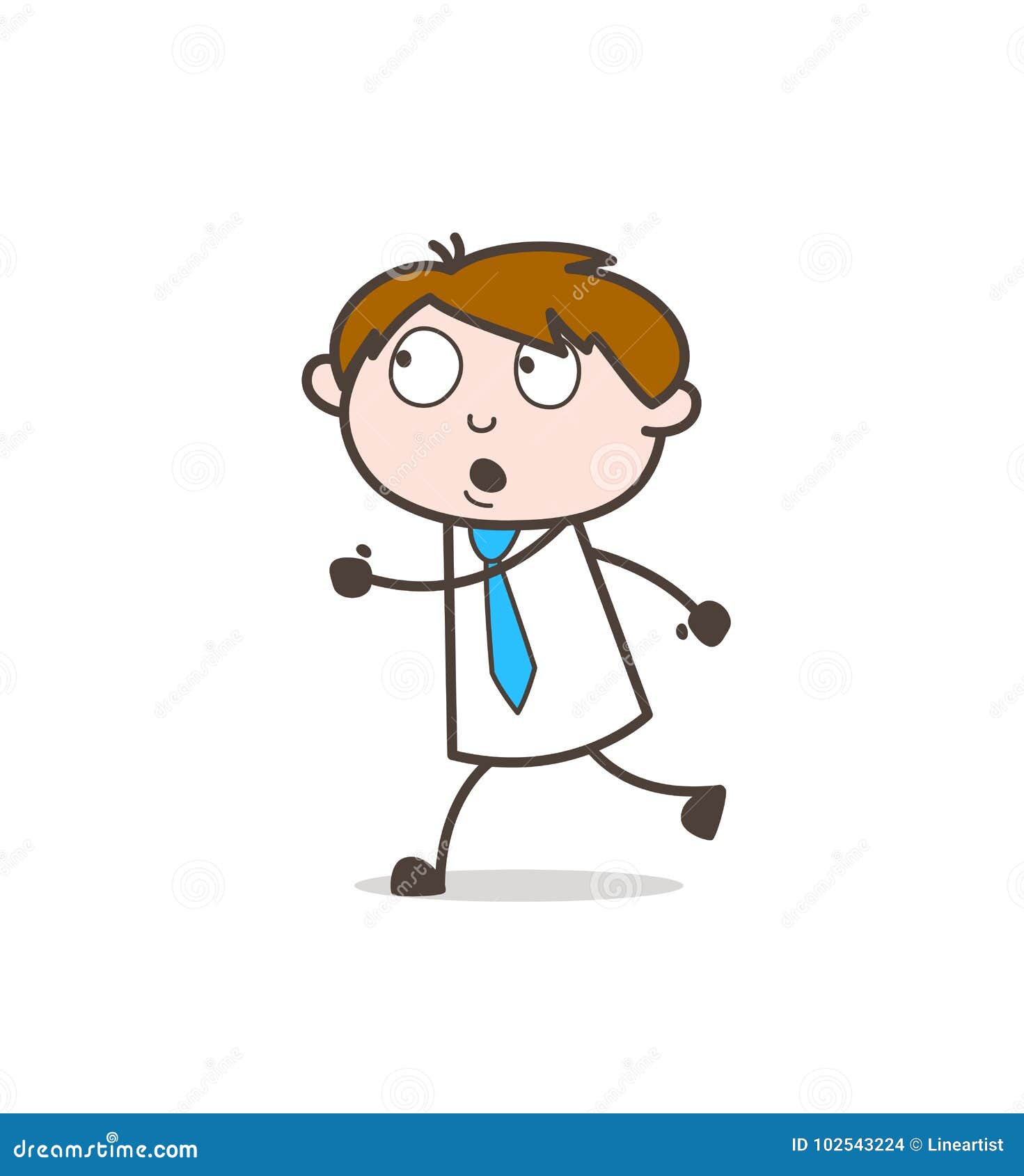 Running Employee in Hurry Vector Graphic Stock Illustration ...