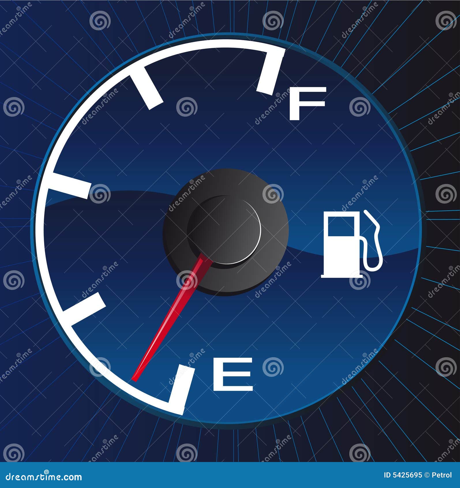 Running on empty stock vector. Illustration of east, fuelmeter - 5425695