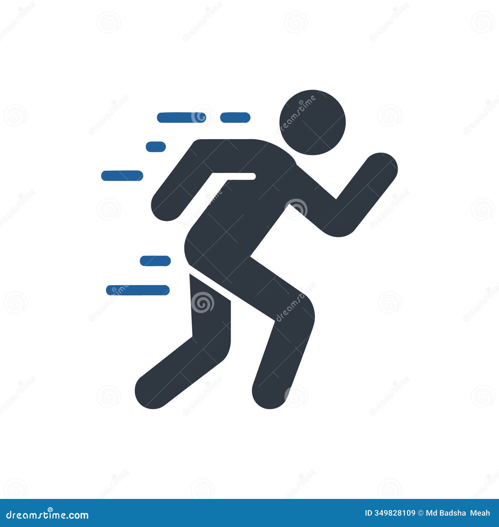 Running Fast Movement Icon stock vector. Illustration of fast - 349828109
