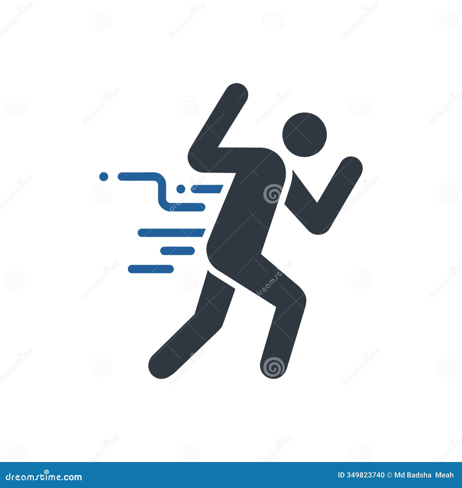 Running Fast Symbol Icon stock vector. Illustration of sign - 349823740