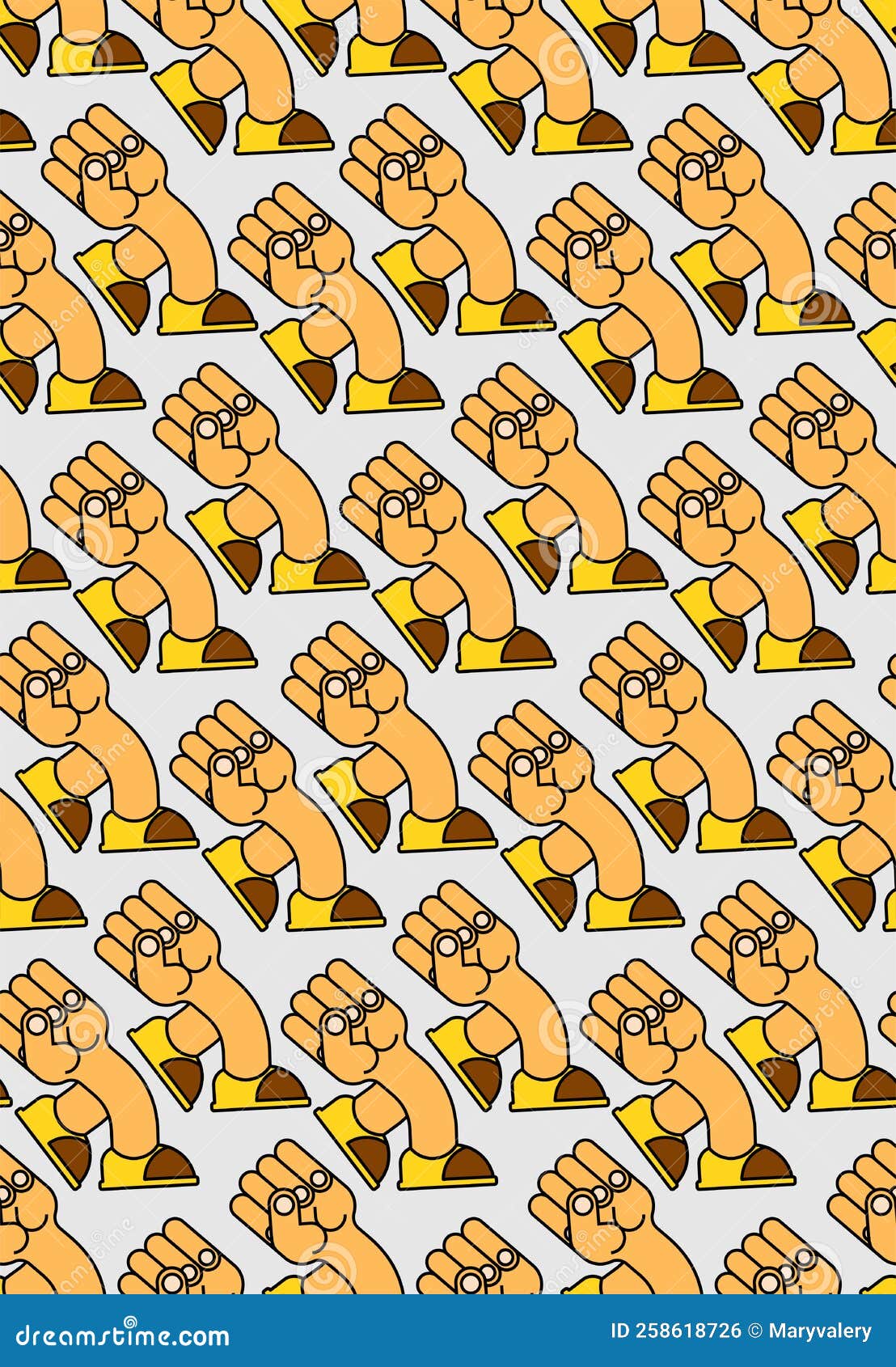 Running Fist Pattern Seamless. Fist Run Background Stock Vector ...