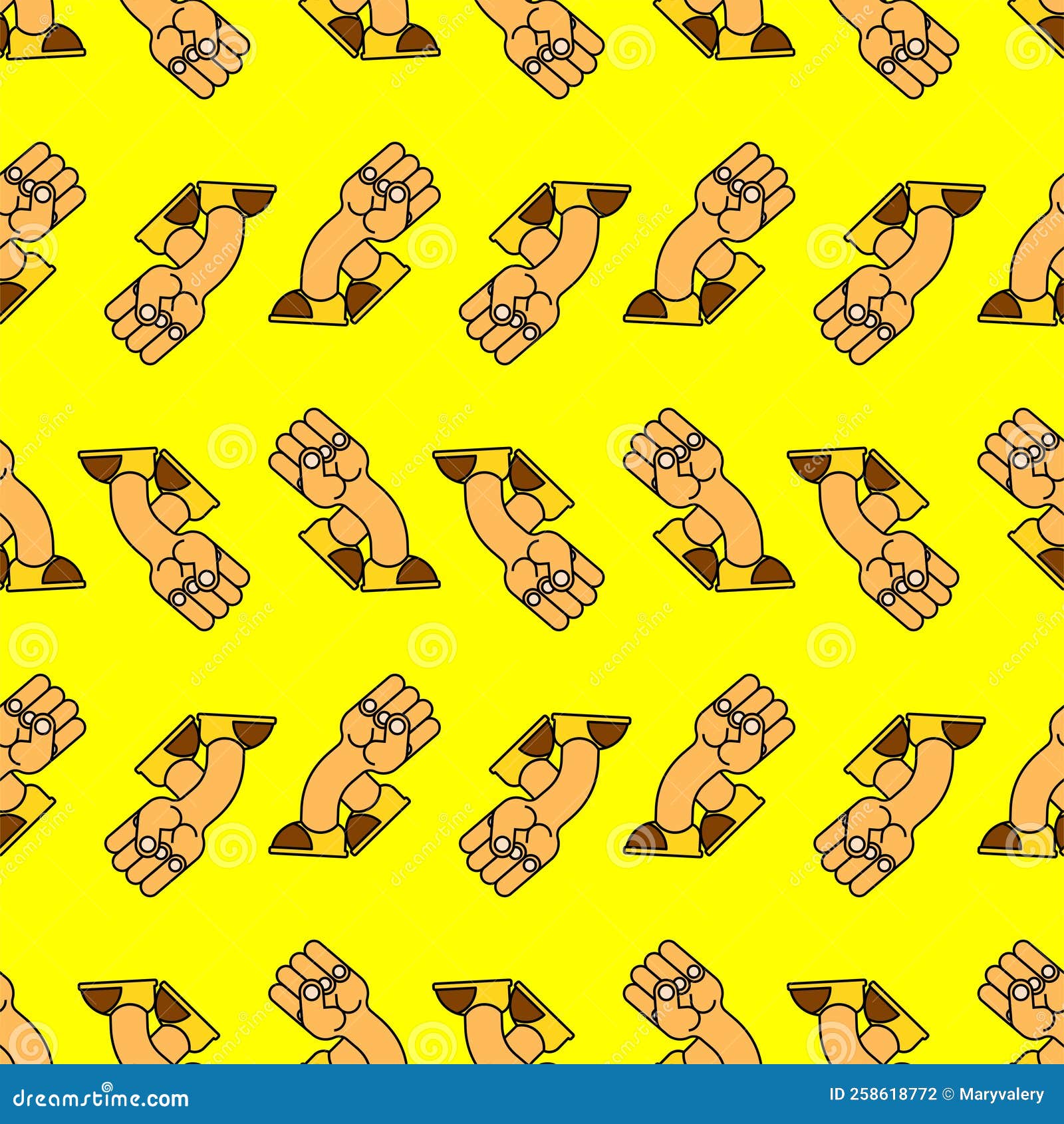 Running Fist Pattern Seamless. Fist Run Background Stock Vector ...