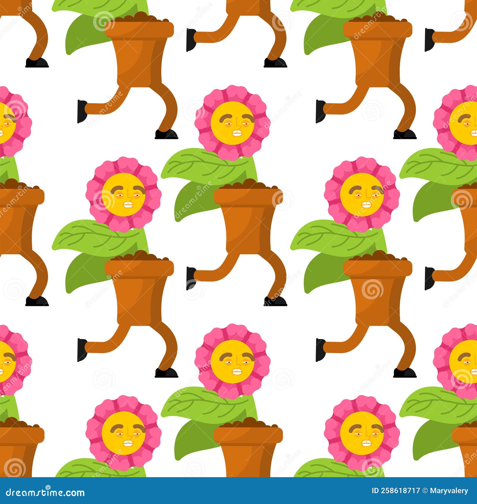 Running Flower Pattern Seamless . Flower Delivery Background. Flower in ...