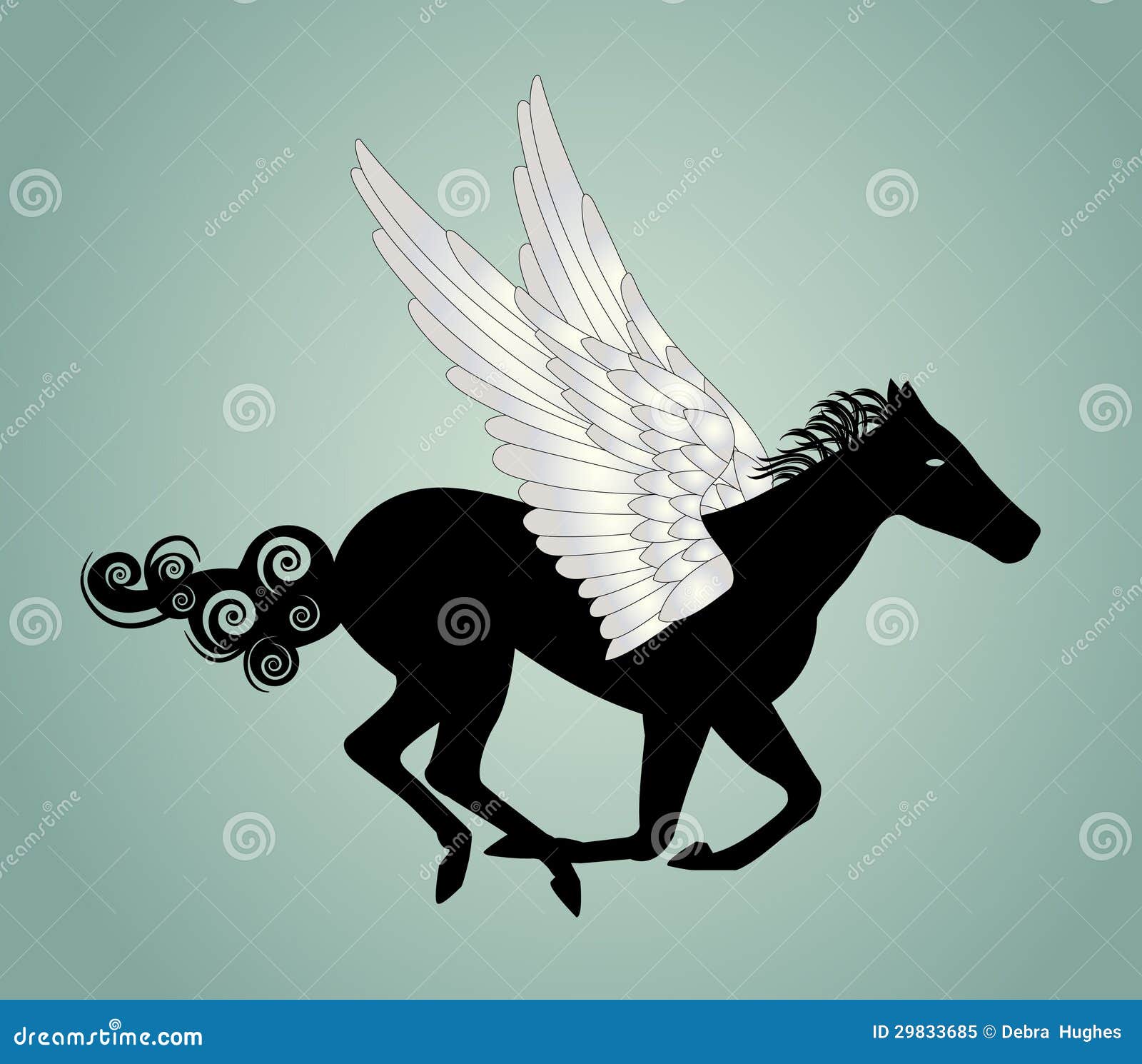 Black Flying Pegasus