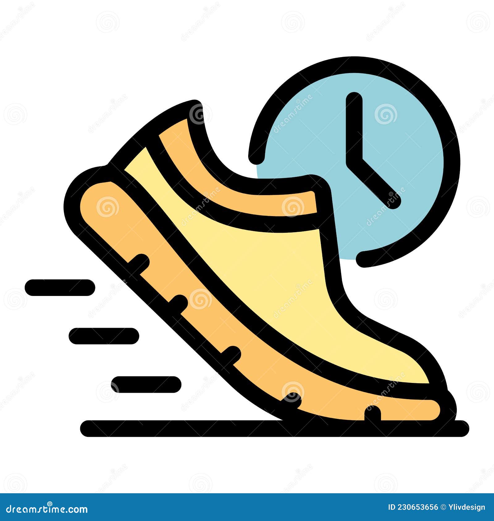 Running Foot Icon Color Outline Vector Stock Vector - Illustration of ...