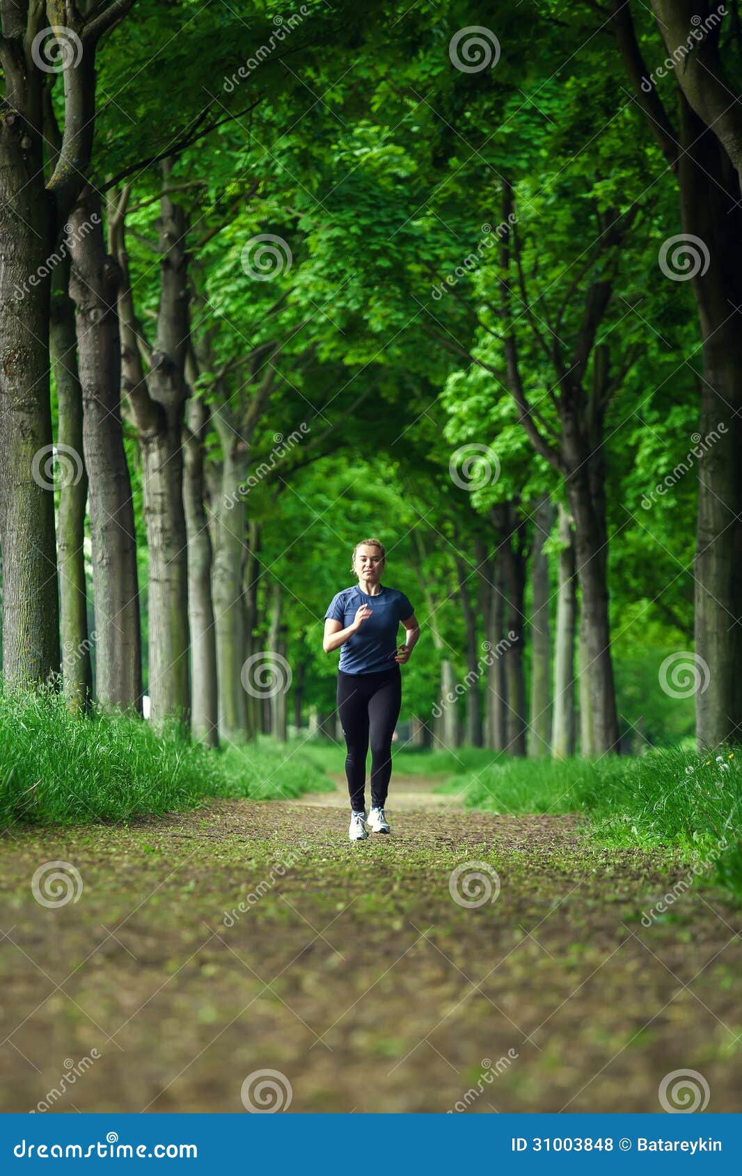 Running in the forest stock photo. Image of park, endurance - 31003848