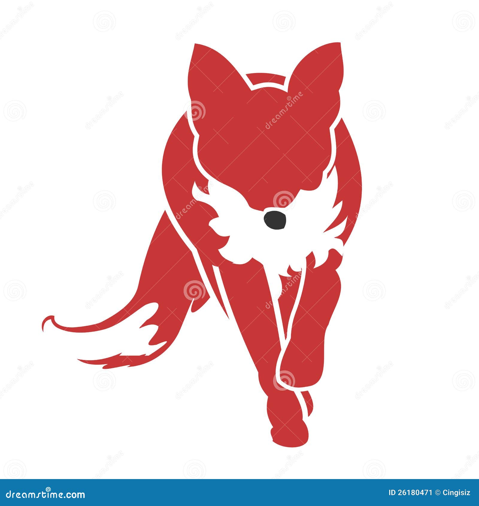 Running Fox Icon 02 stock illustration. Illustration of swift - 26180471