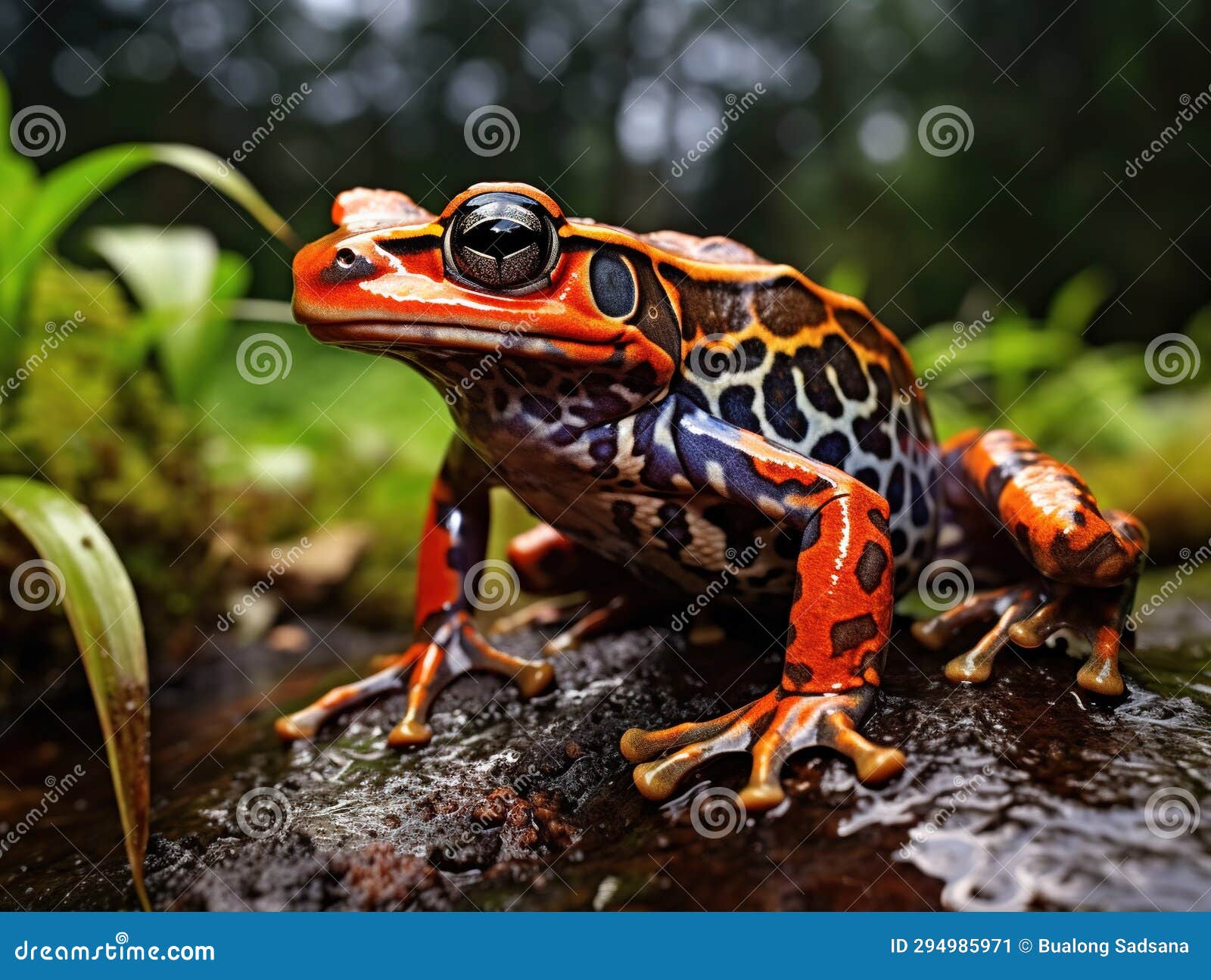 Running frog stock illustration. Illustration of maculata - 294985971