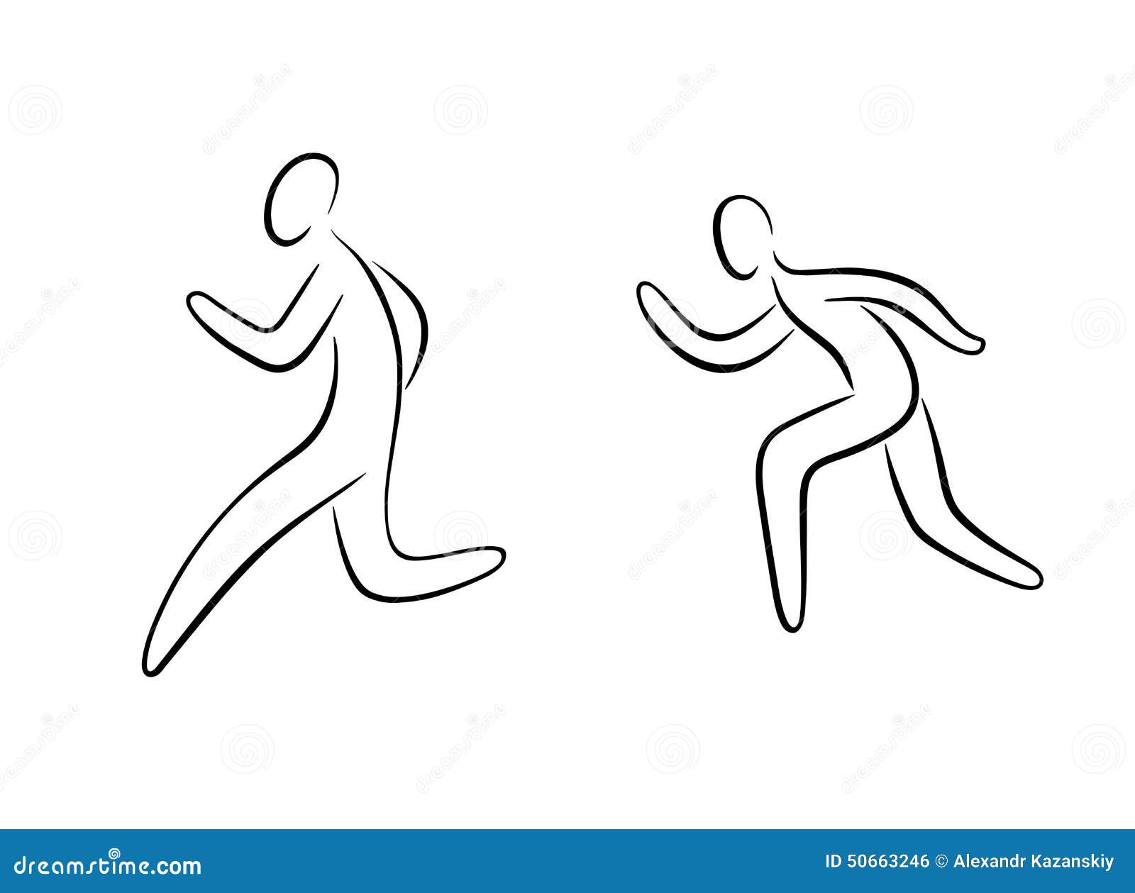 Running gestures stock vector. Illustration of move, motion - 50663246