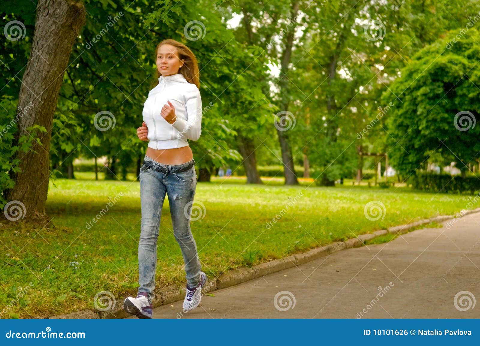 Running girl stock photo. Image of woman, jogging, femininity - 10101626