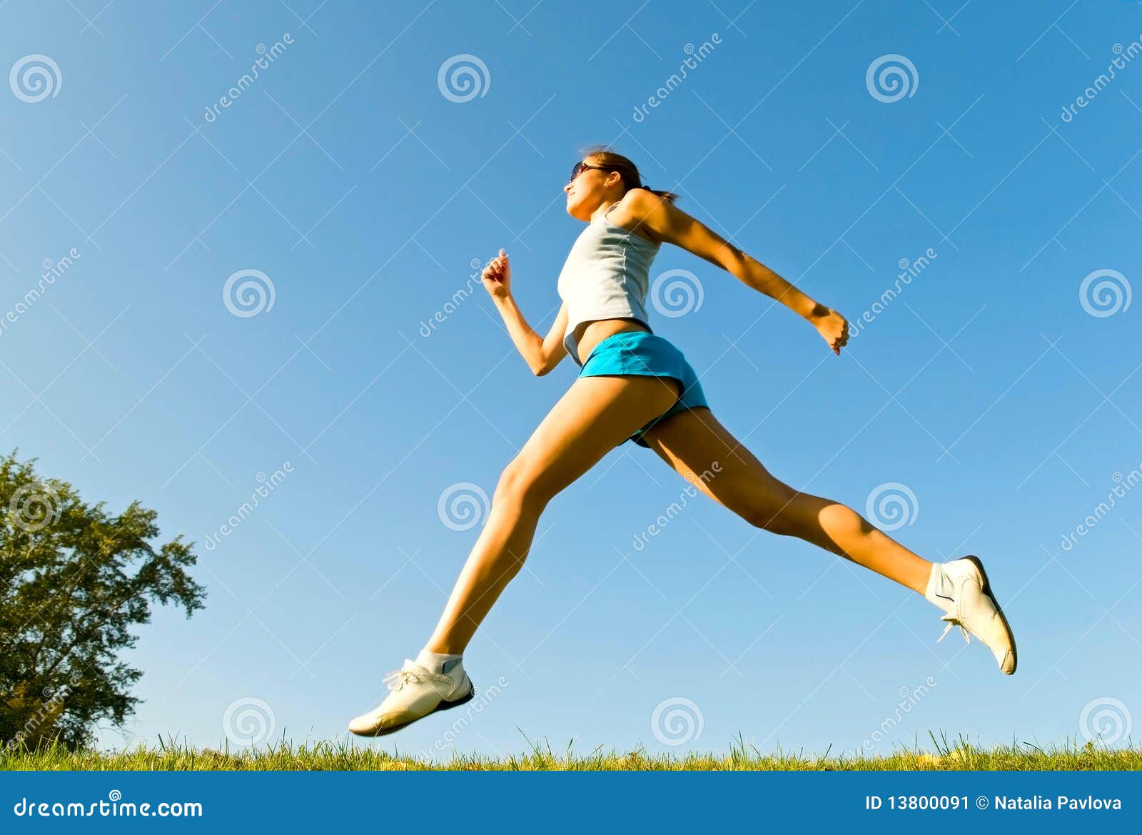 Running girl stock image. Image of person, practise, grass - 13800091