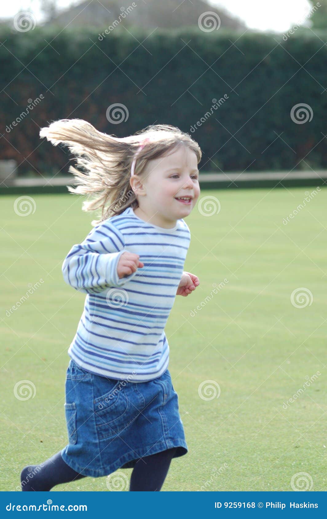 Running Girl stock photo. Image of happy, lawn, smiling - 9259168