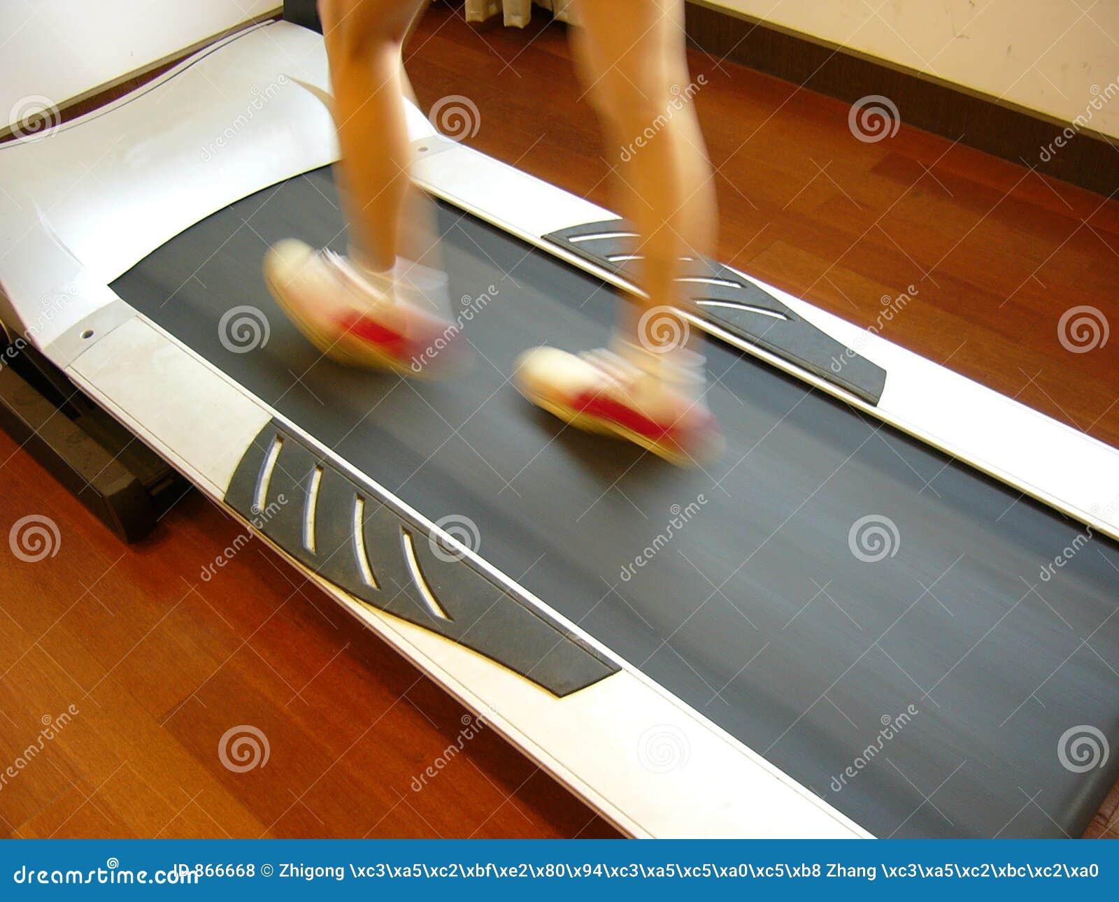 Running Girl on the Body Builder,diagonal,feet Blurred Stock Photo ...