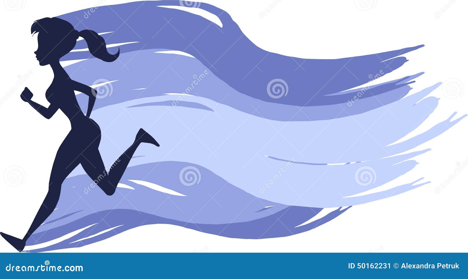 Running girl stock vector. Illustration of adult, girl - 50162231