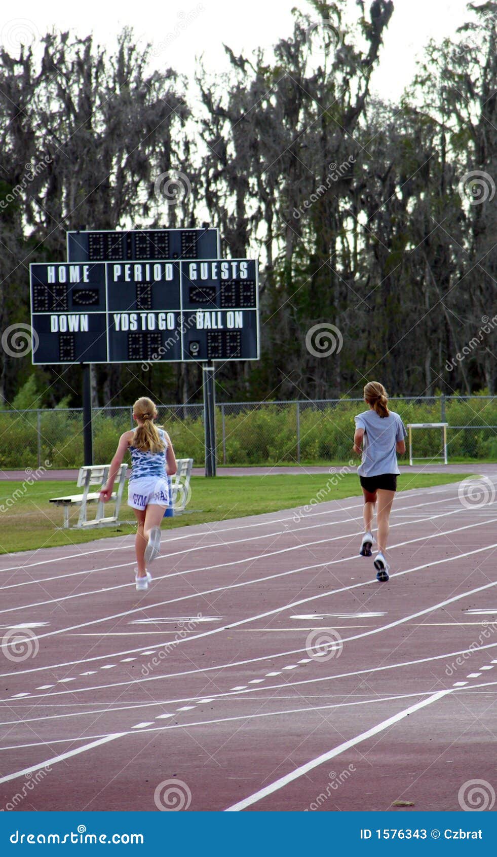 Running Girls stock image. Image of running, field, girls - 1576343