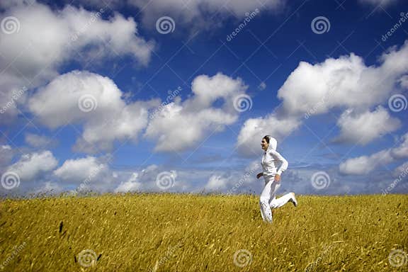 Running on gold stock photo. Image of exercise, lifestyle - 2821746