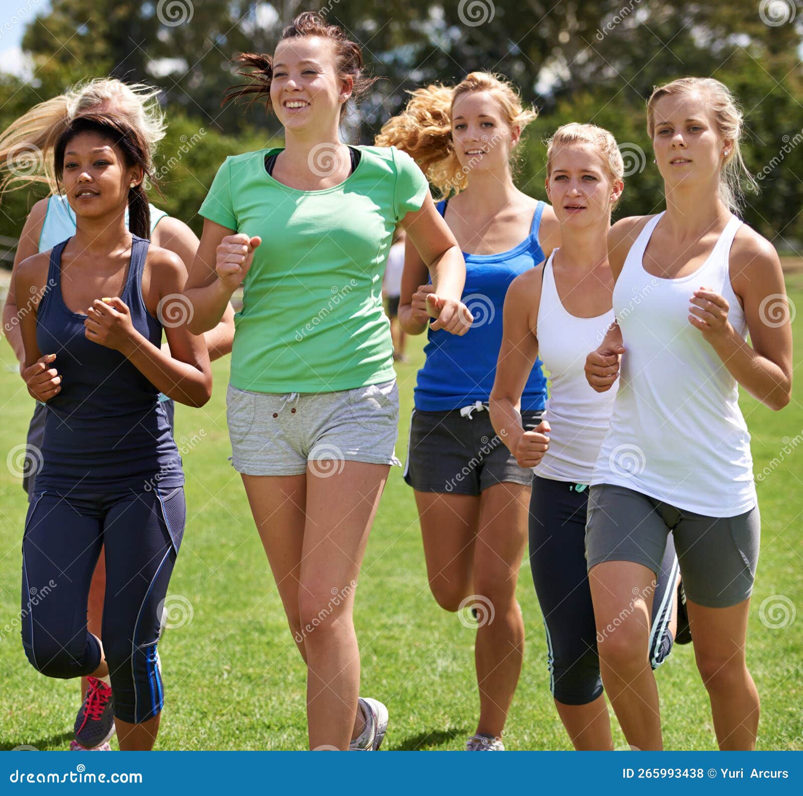 Running is always a Great Exercise. Young People Running Outdoors ...
