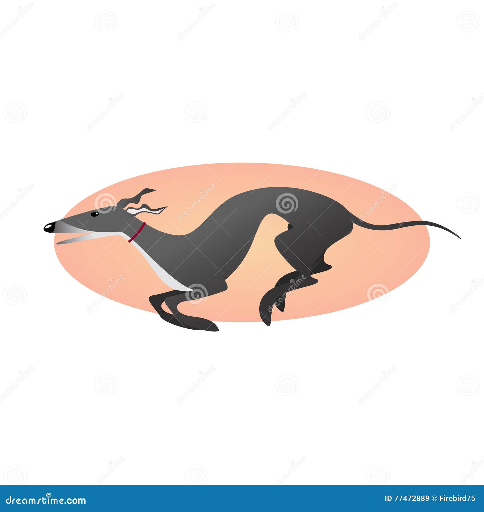 Running Greyhound Cartoon Illustration | CartoonDealer.com #28175153