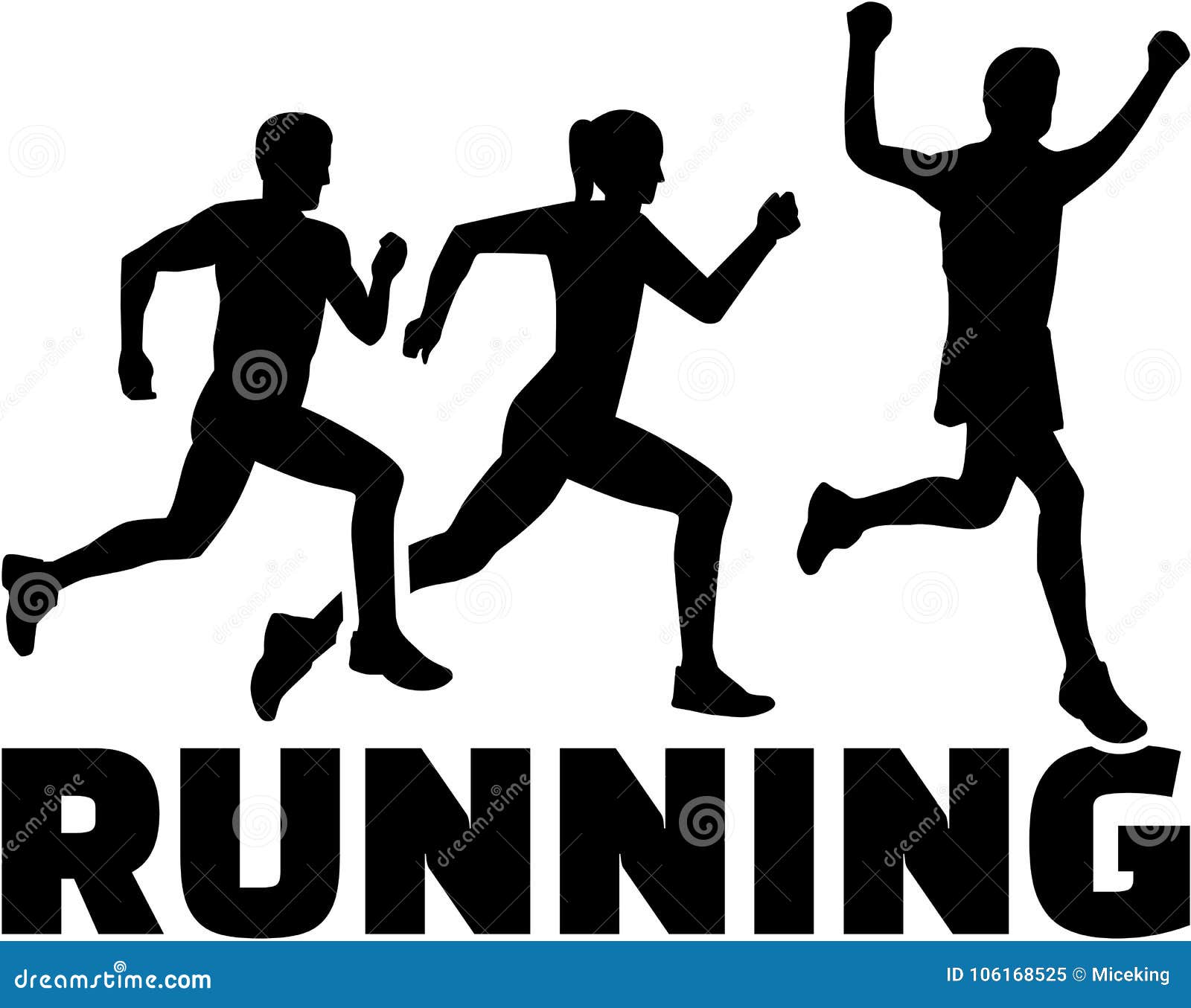 Running group stock vector. Illustration of isolated - 106168525