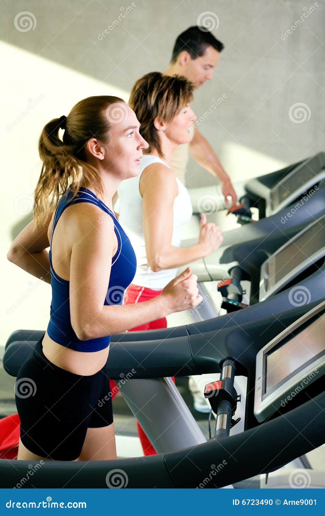 Running in the gym stock photo. Image of jogging, shape - 6723490