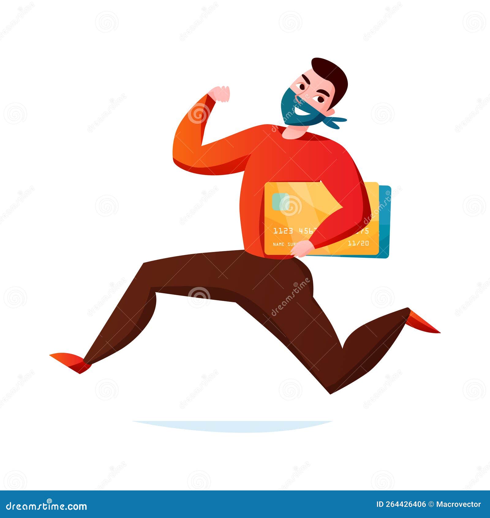 Running Hacker Card Composition Stock Vector - Illustration of hack ...