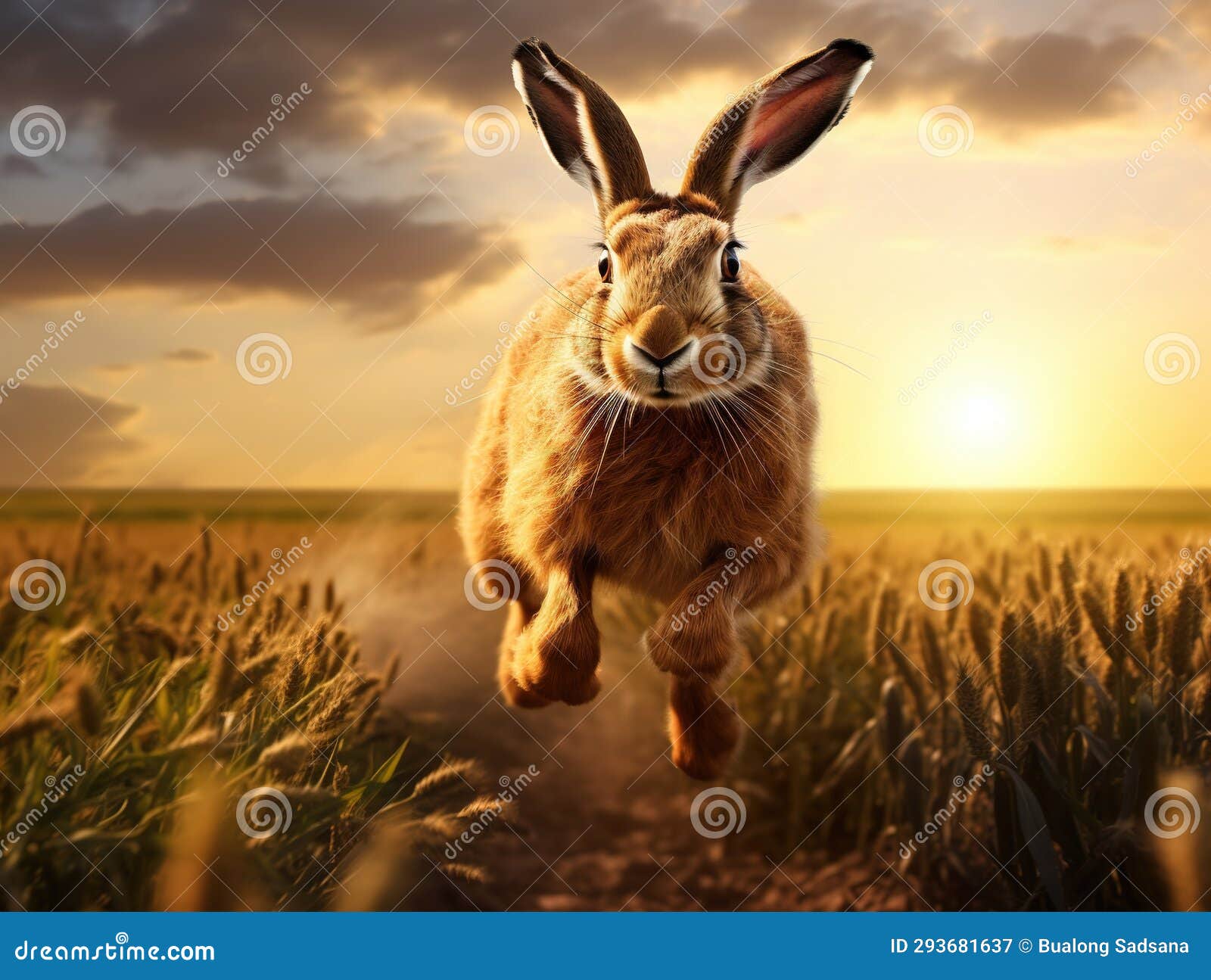 Running Hare stock illustration. Illustration of generative - 293681637