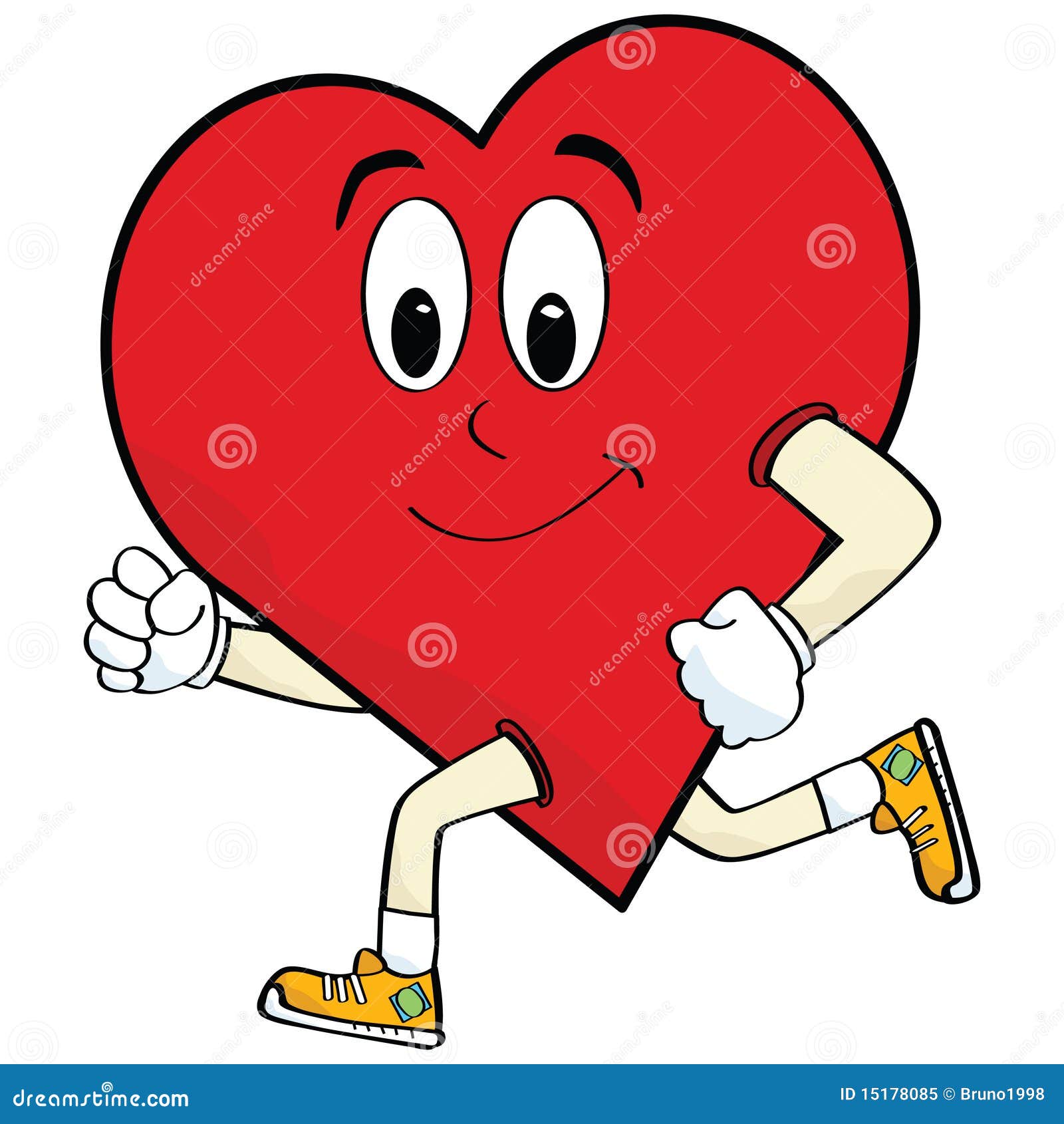 Running heart stock vector. Illustration of cardio, running - 15178085