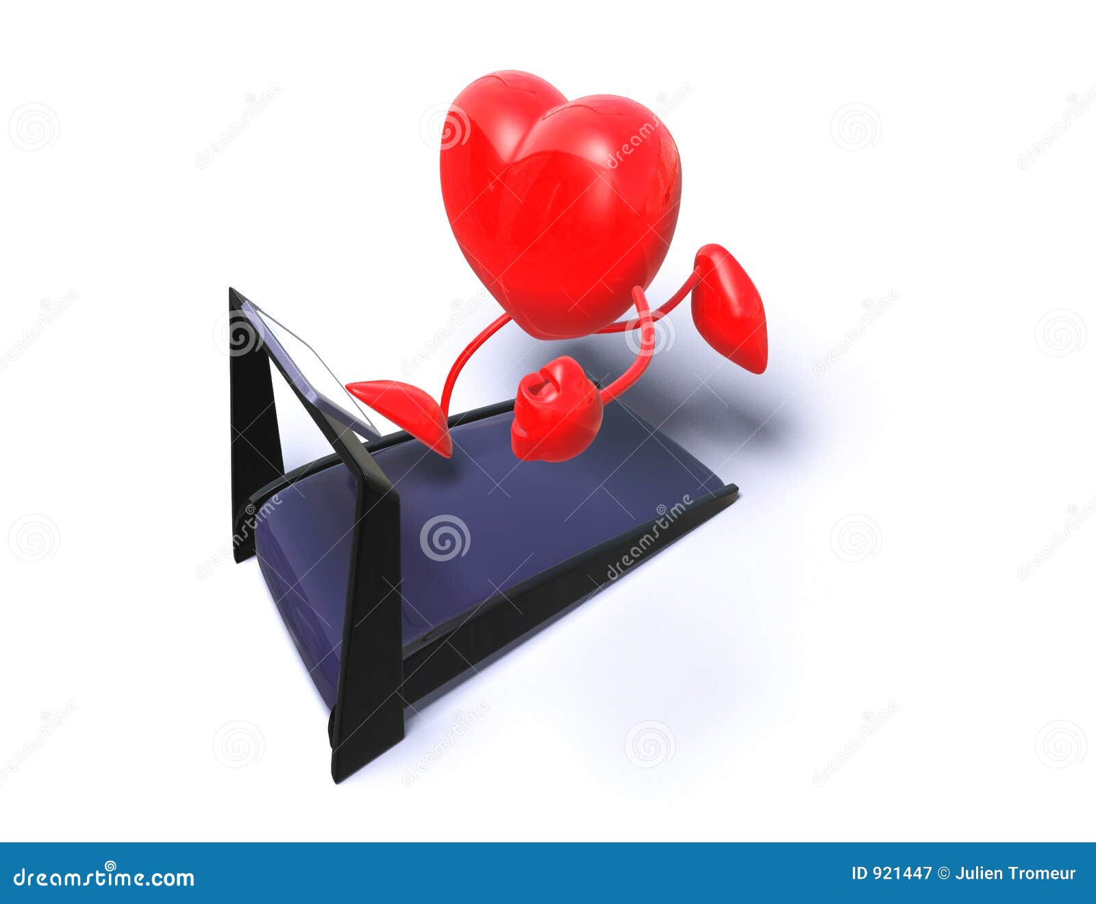 Running heart stock illustration. Illustration of relationship - 921447