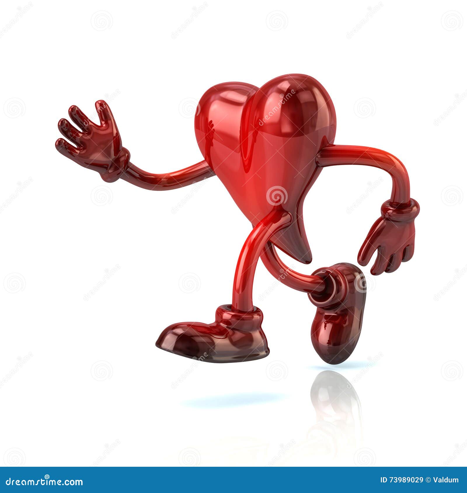 Running heart stock illustration. Illustration of health - 73989029