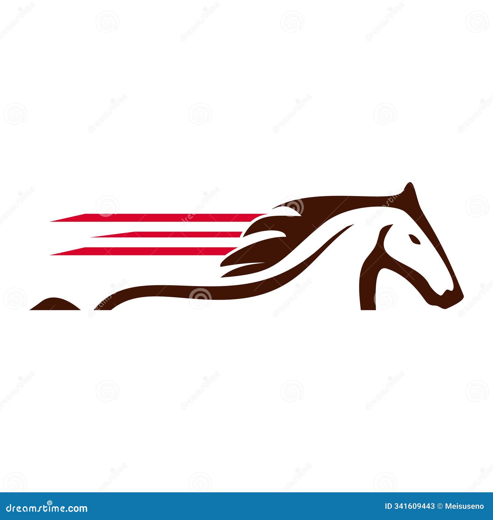 Running Horse Logo Design Template Stock Illustration - Illustration of ...