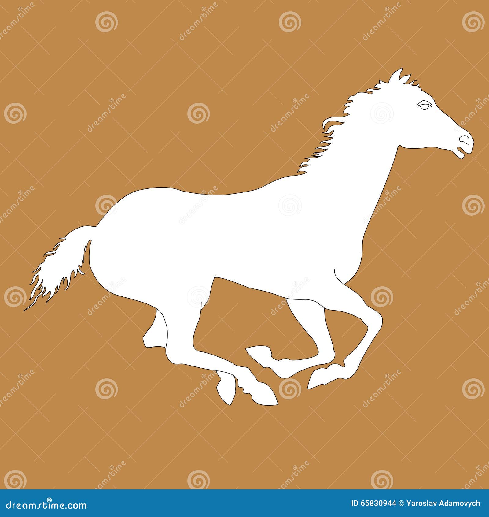 Running horse stock vector. Illustration of domestic - 65830944