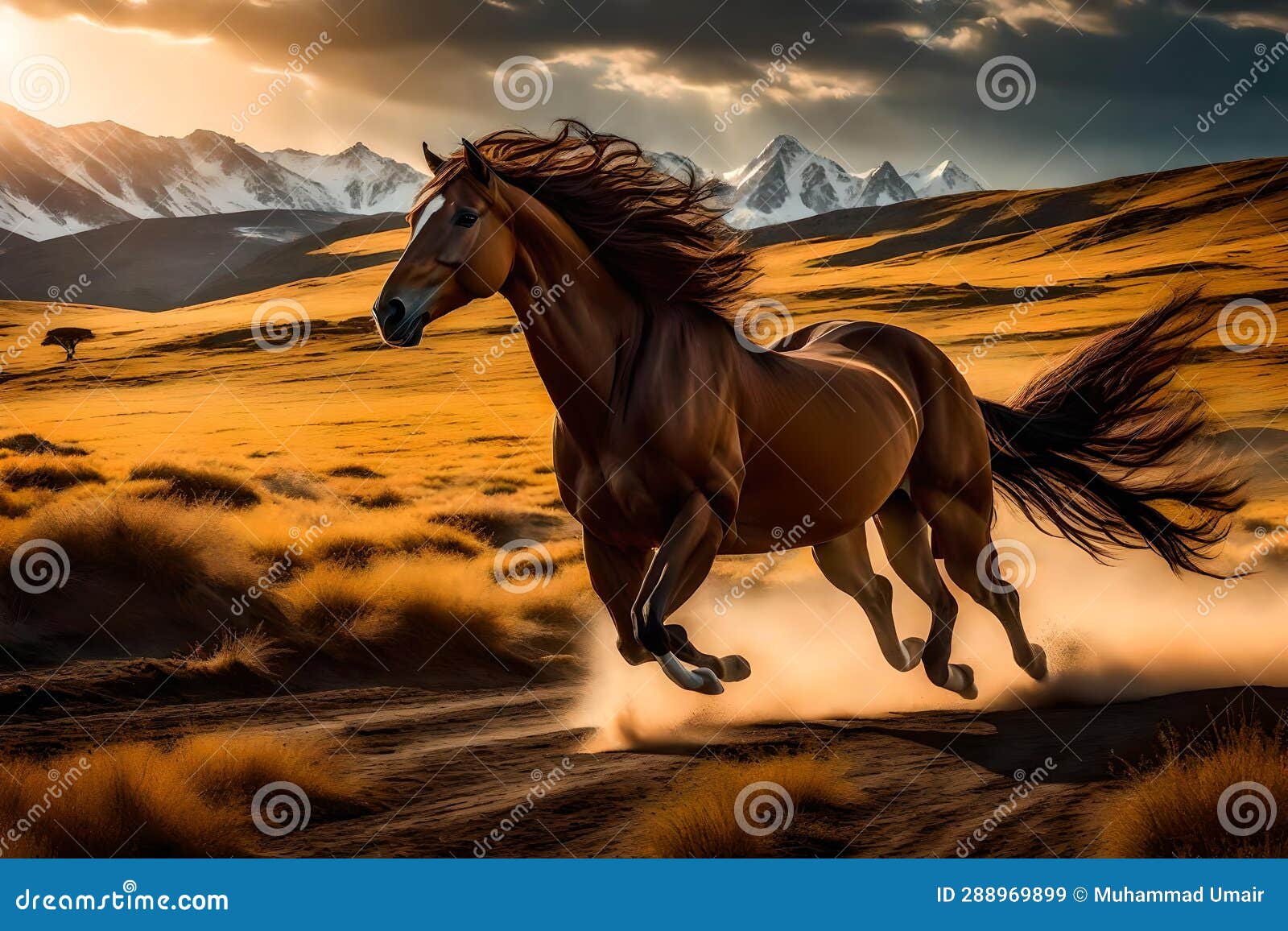 RUNNING HOURSE in SAND GENERATED by AI TOOL Stock Illustration ...