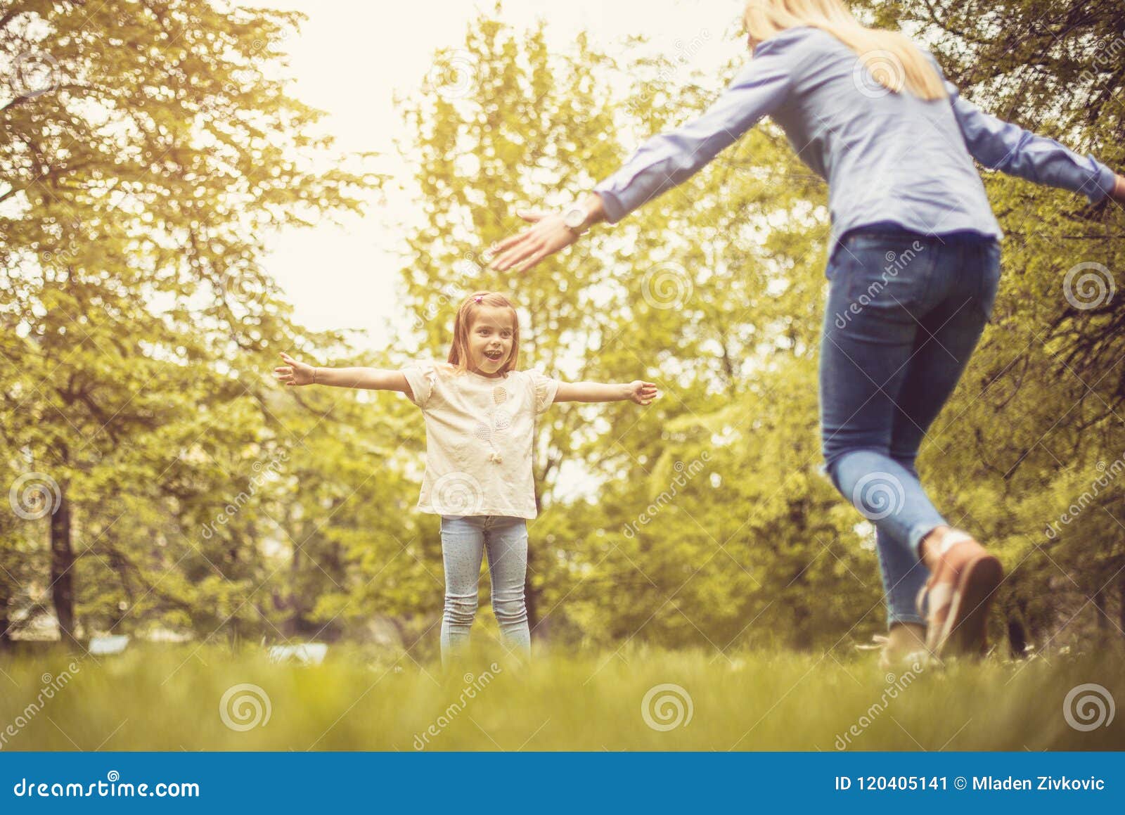 Running in hug. stock image. Image of little, love, cheerful - 120405141