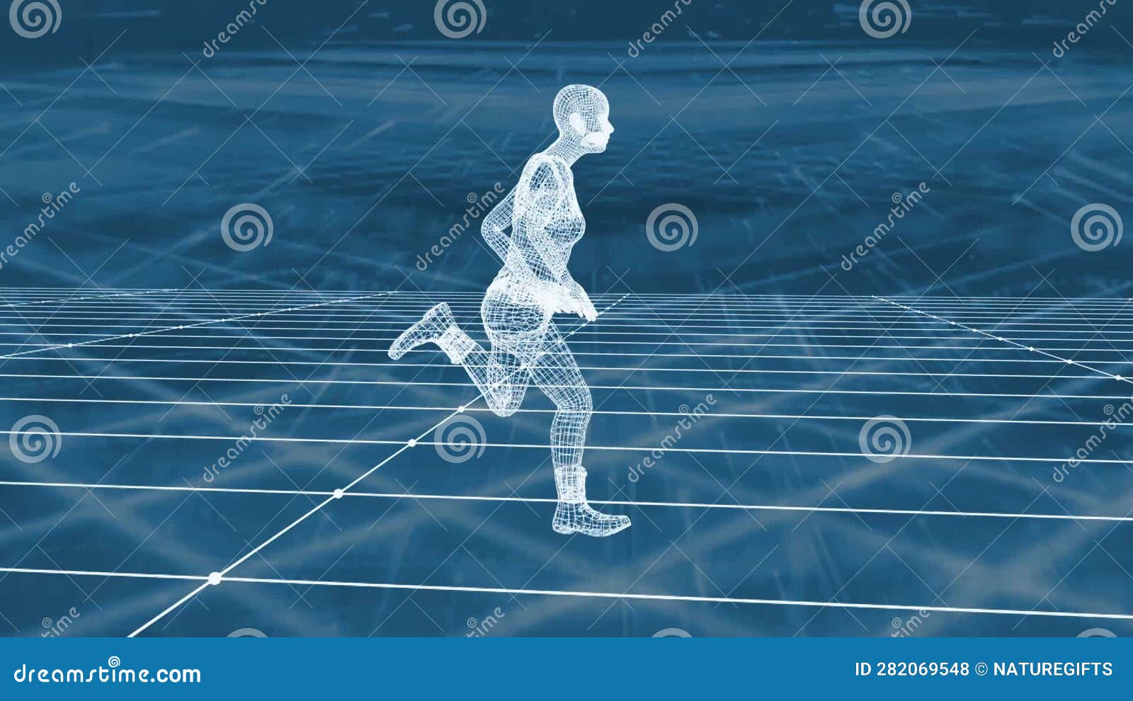 Running Human Figure Digital Stock Footage - Video of human, digital ...