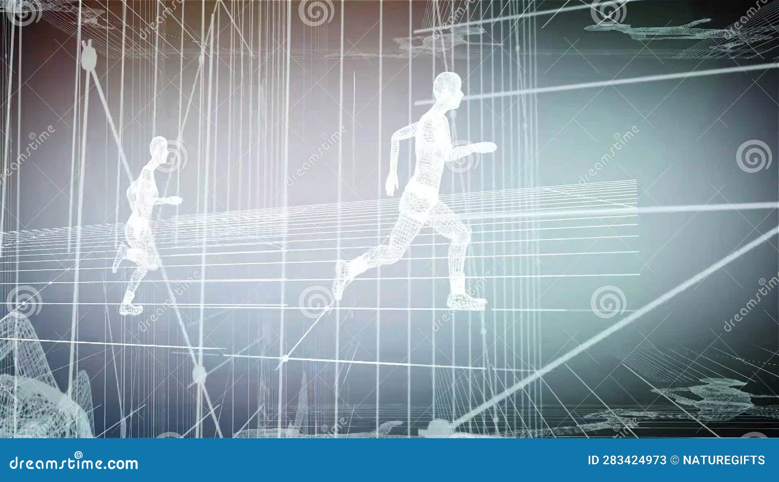 Running Human Figure Digital Stock Video - Video of athletic, energy ...